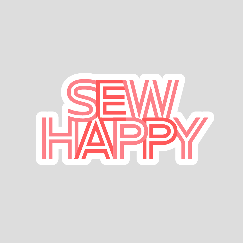 Sew Happy - Sticker – Maker Valley