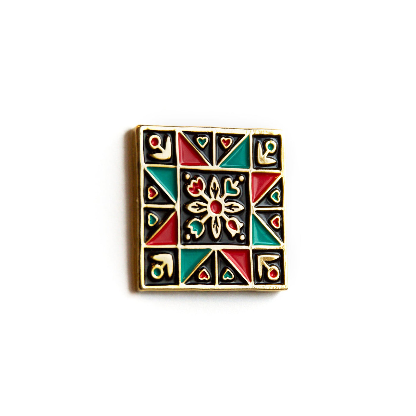 Quilt Block - Enamel Pin