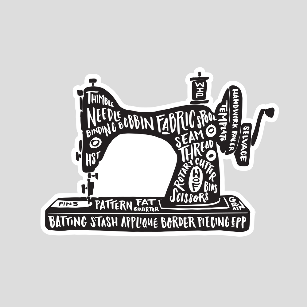 Vintage Sewing Machine - Sticker